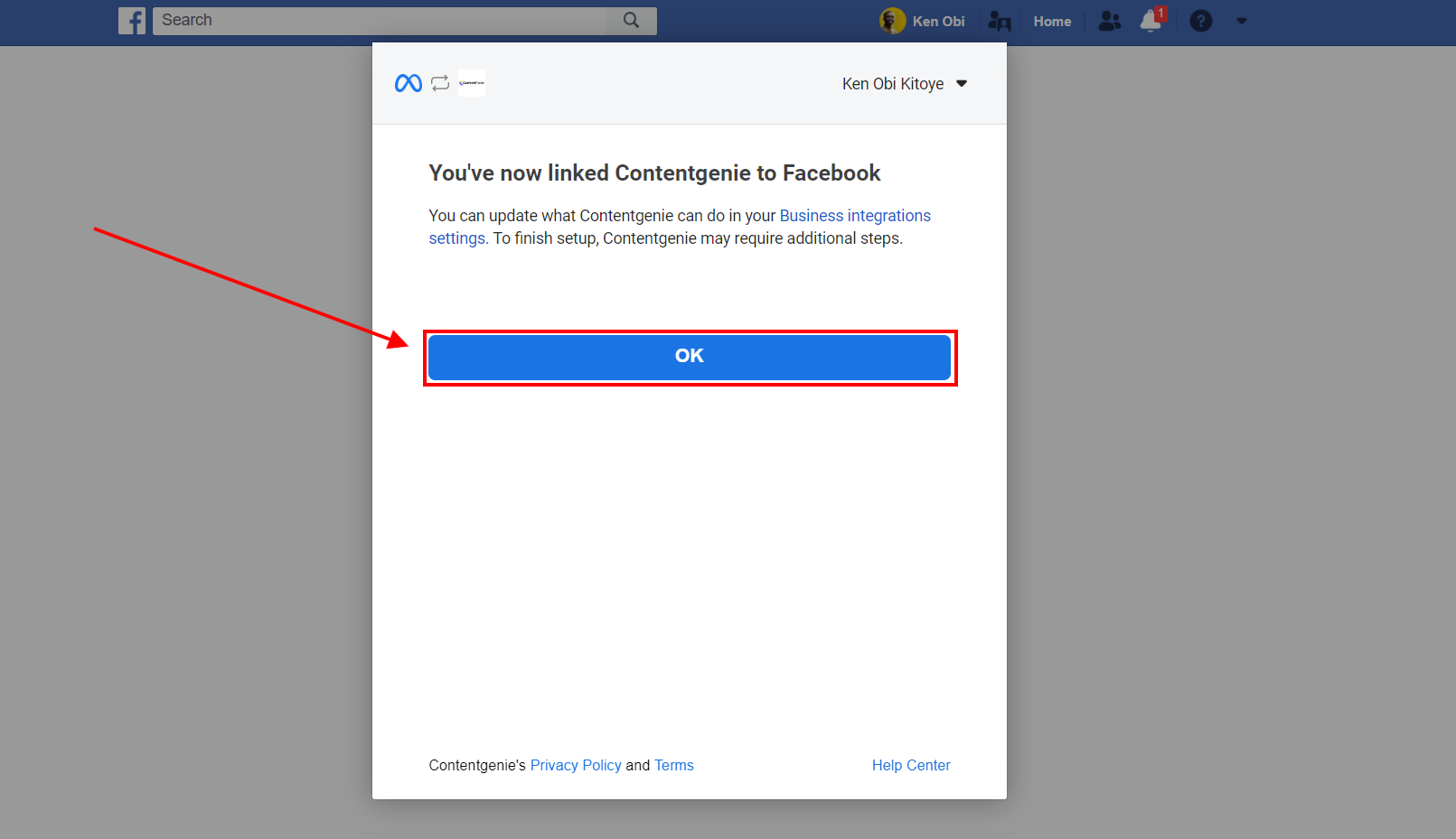 How to connect your facebook Page To ContentGenie – ContentGenie Support